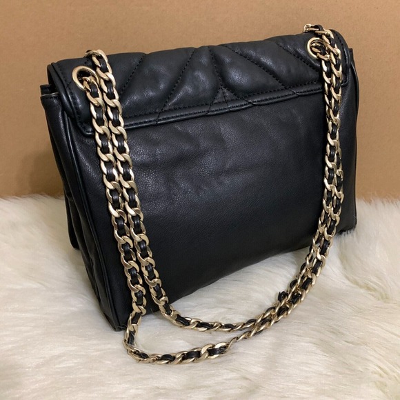 Ann Taylor | Bags | Ann Taylor Chevron Quilted Black Leather Vintage ...